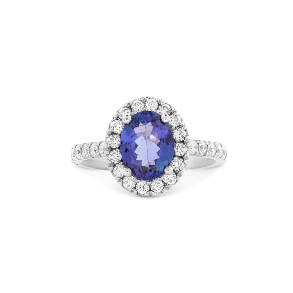 Tanzanite and diamond engagement ring | Philippa Herbert